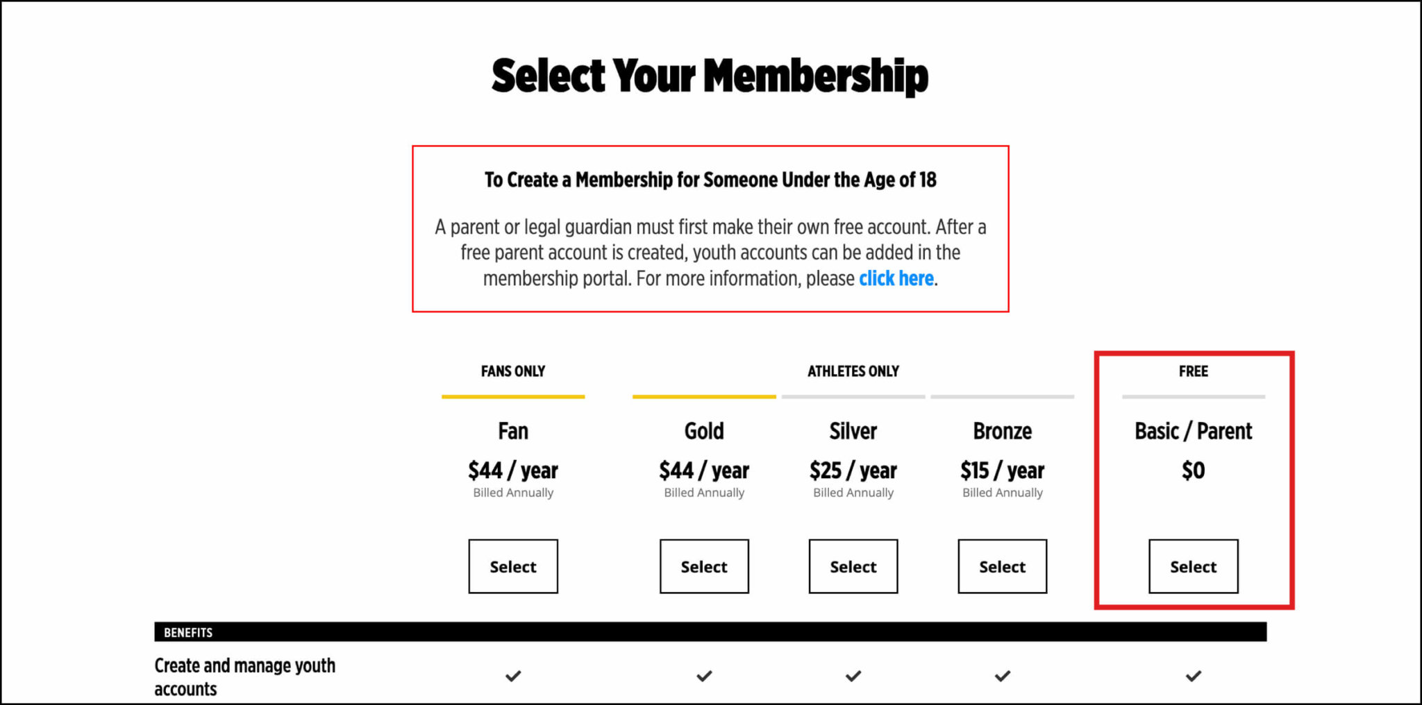 UNDER 18 AVP MEMBERSHIP ACCOUNTS - AVP Beach Volleyball
